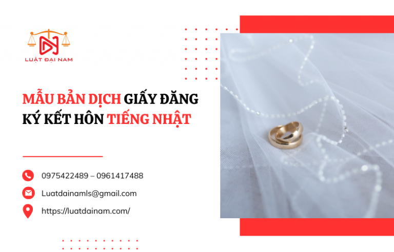 Mẫu bản dịch giấy đăng ký kết hôn tiếng Nhật